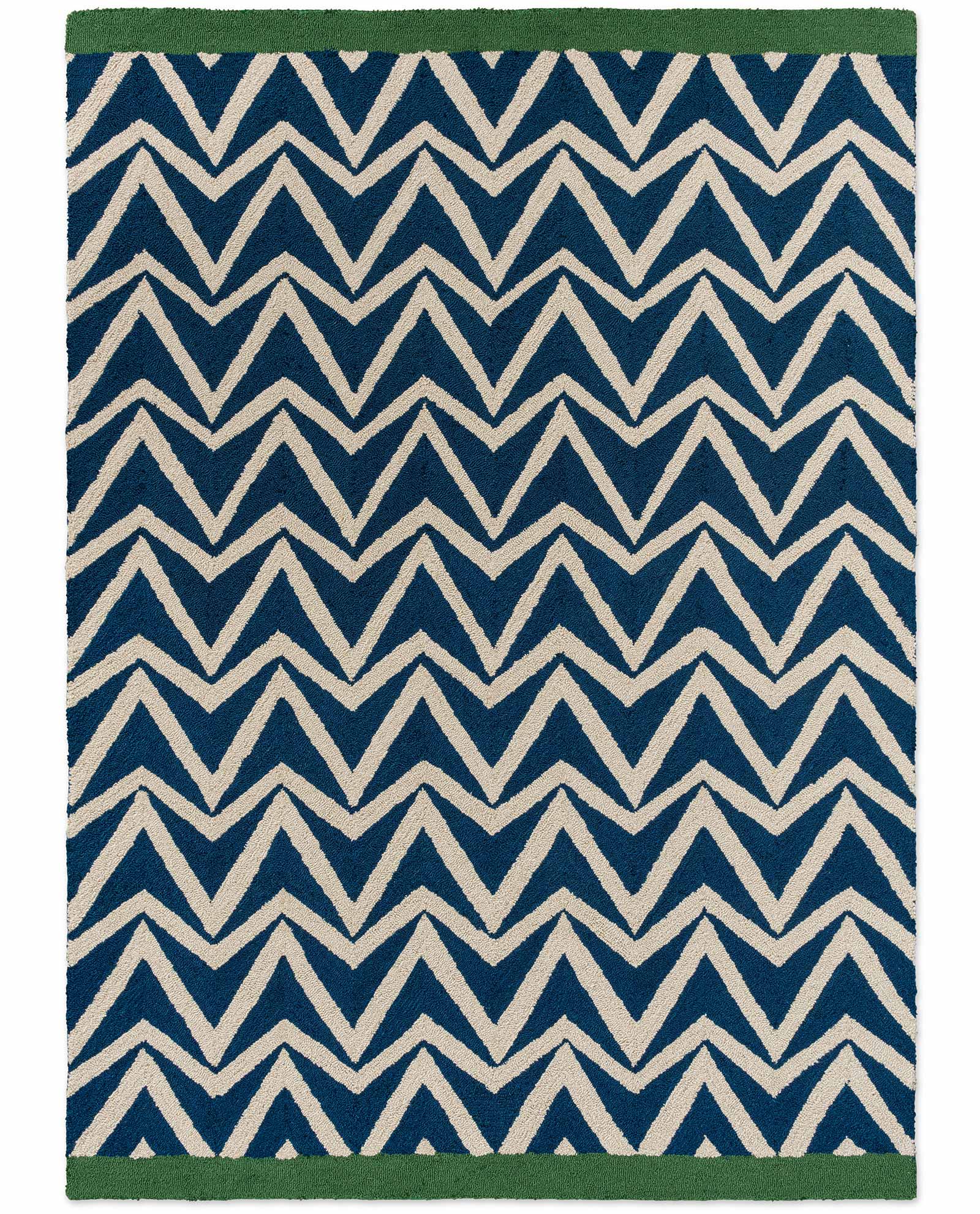 Scion Teppich, Dhurrie Blue outdoor / indoor 426318 | Teppichedeluxe.de